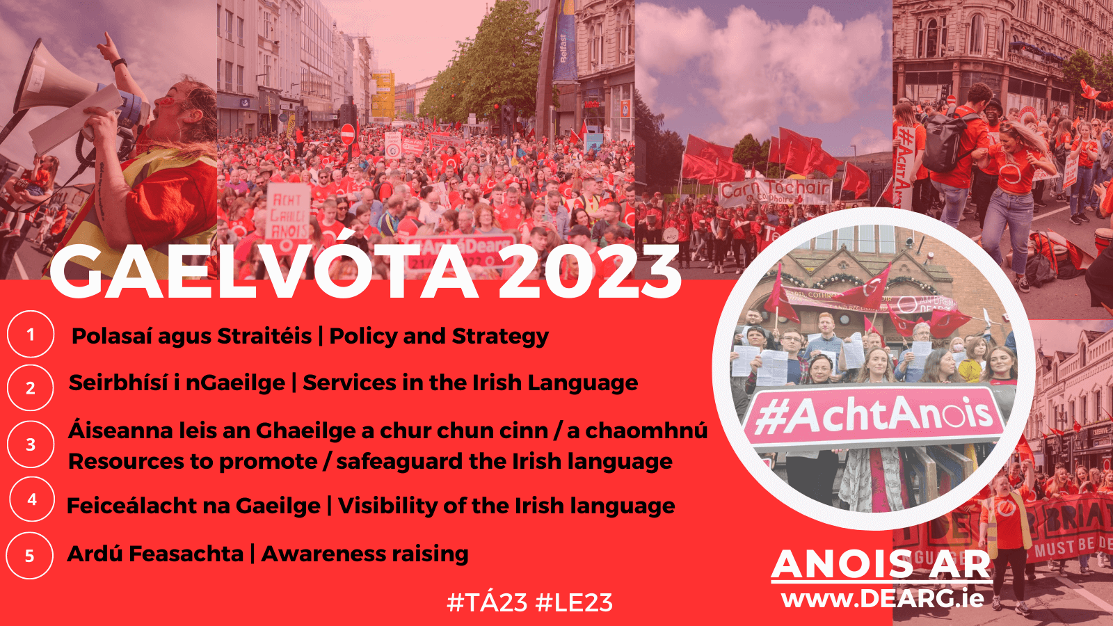 Gaelvóta 2023 | An Dream Dearg